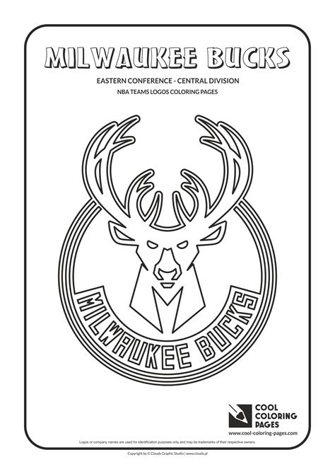 Cool Coloring Pages Milwaukee Bucks NBA Basketball Teams Logos
