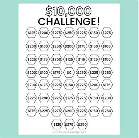 Pdf Printable Money Saving Chart