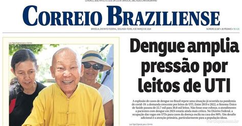 Capa Correio Braziliense Edi O Segunda De Mar O De