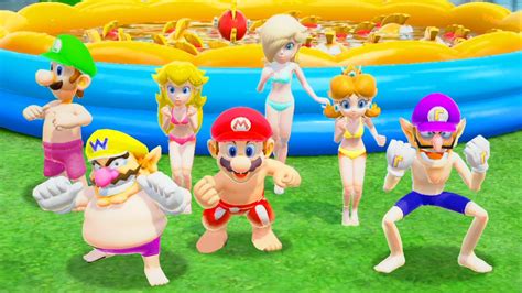 Super Mario Party All Minigames Special Bikini Beach Party Pack