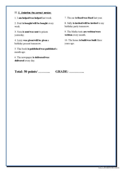 Passive Voice Practice General Gramm English ESL Worksheets Pdf Doc