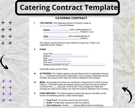 Catering Contract Catering Contract Template Catering Contract Form