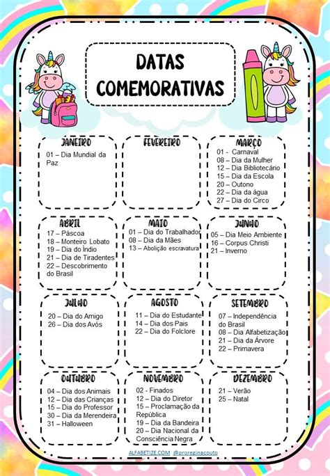 Datas Comemorativas Escolares De 2024 Image To U