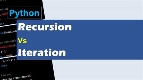 python recursion vs iteration problem solving and python programming youtube