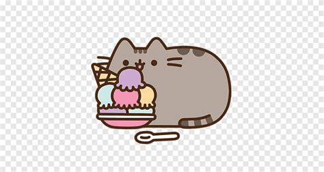 Pusheen Comiendo Helado Ilustraci N Pusheen Comiendo Helado Iconos