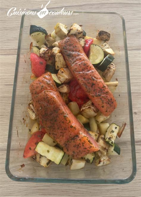 Saumon et légumes au four Cuisinons En Couleurs