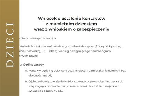 Wniosek o ustalenie kontaktów z dzieckiem wzór i najważniejsze