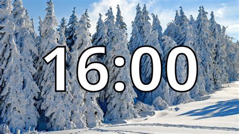 Minute Winter Countdown Timer With Music And Alarm Simple Beep