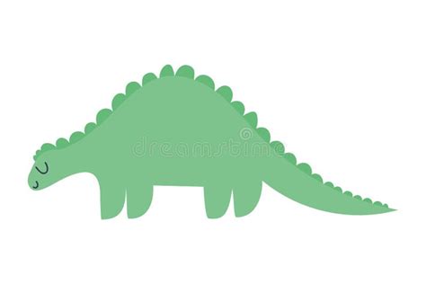 Ilustrações Verdes Dos Desenhos Animados Do Dinossauro Ilustração Stock
