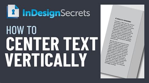 Centering Text Vertically Indesing Spygagas