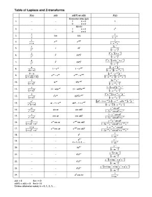 Fourier Transform Table Pdf Cabinets Matttroy