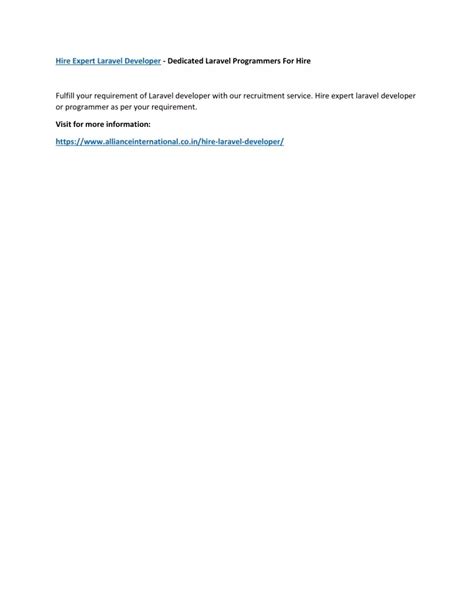 Ppt Hire Expert Laravel Developer Dedicated Laravel Programmers For