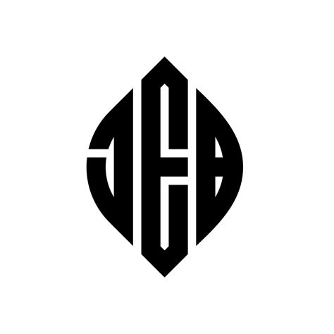 diseño de logotipo de letra de círculo jeb con forma de círculo y