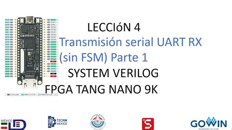 FPGA UART RX VERILOG TANG NANO 9K Primera Parte NO FSM YouTube