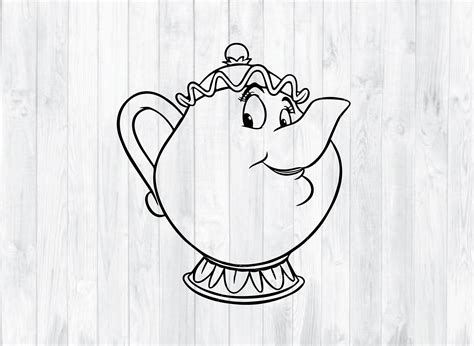 Disney Svg Mrs Potts Svg Disney Dxf Files Mrs Potts Etsy