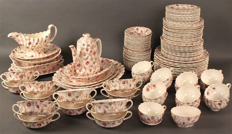 Lot Copeland Spode Dinnerware Selling Rosebud
