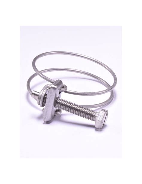 Collier de serrage inox à double fils 60 65 mm
