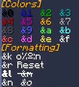 MINECRAFT NICKNAME PLUGIN COLOR CODES