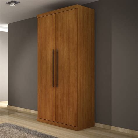 Guarda Roupa Solteiro 2 Portas 3 Gavetas Roma Bianchi Móveis Imbuia