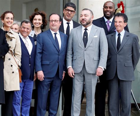 France Teddy Riner le roi Mohammed VI lémir du Qatar et la