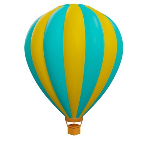Premium Photo D Rendering Hot Air Balloon Isolated