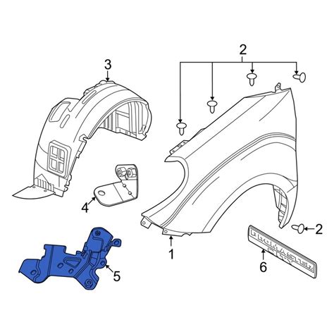 Ram OE 68259334AA Front Right Fender Liner Support Bracket