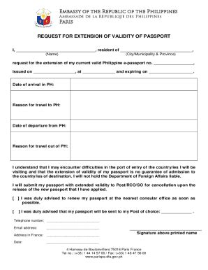 Fillable Online Parispe Dfa Gov The Official Website Of The Philippine