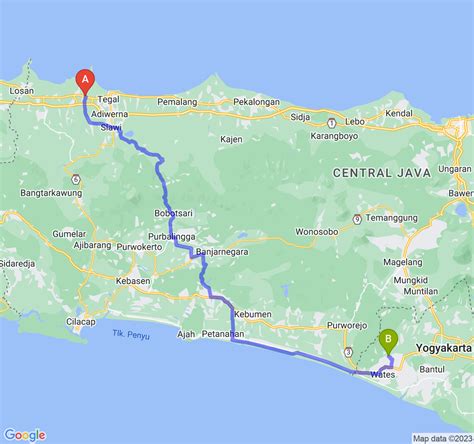 Ini Jarak Dan Durasi Perjalanan Dari Kab Brebes Ke Kab Kulon Progo