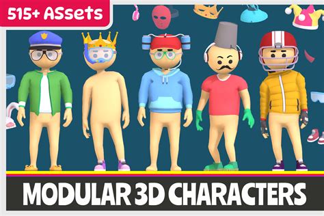 Modular 3d Characters Vol3 3d Humanoids Unity Asset Store