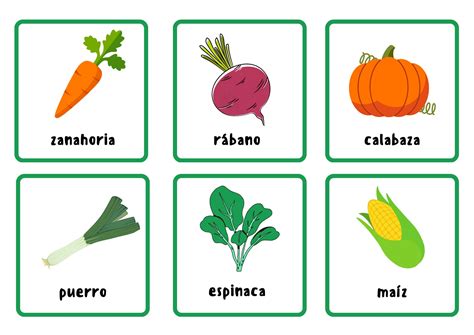 Profes Papel Tijera Verduras Tarjetas