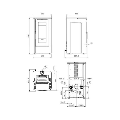 La Nordica Extraflame Stufa A Pellet Teorema Plus 1284150 Bordeaux