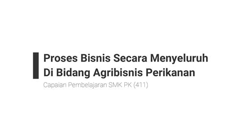 Modul Ajar Dasar Dasar Agribisnis Perikanan