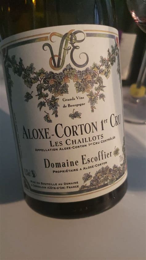 2020 Domaine Escoffier Aloxe Corton 1er Cru Les Chaillots France