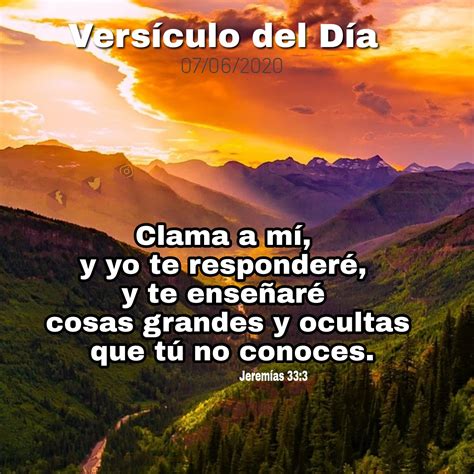 Versiculo del Dia on Twitter Clama a mí y yo te responderé y te