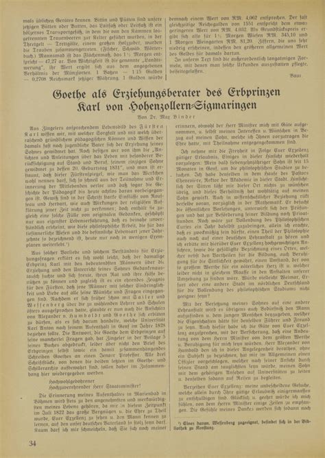 PDF Goethe Als Erziehungsberater Des Erbprinzen Karl Von Hohenzollern