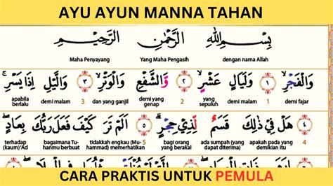 CARA PRAKTIS MEMBACA SURAH AL FAJR UNTUK PEMULA TERJEMAH PER KATA