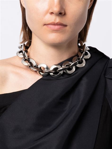 Alexander McQueen Eyelet Chain Choker Necklace Farfetch