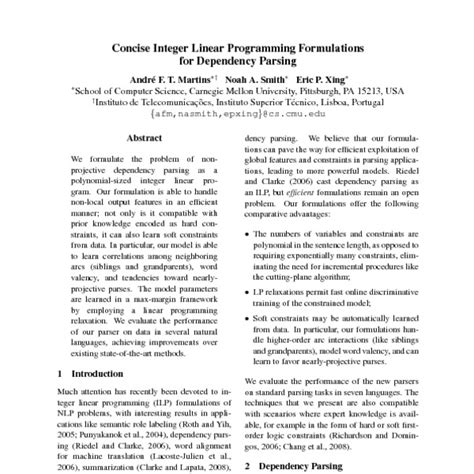 concise integer linear programming formulations for dependency parsing acl anthology