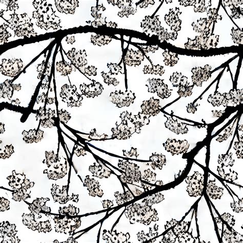 Cherry Blossom Coloring Page Black And White Creative Fabrica