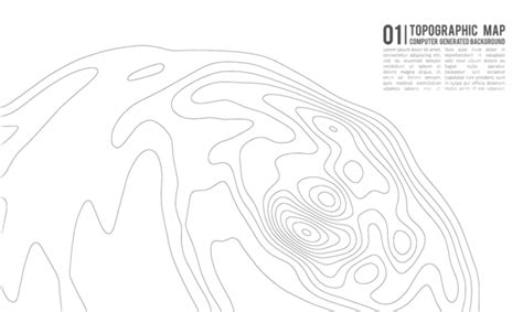 Topographic Map Vector With Elevation Terrain Topo Map Graphics Vector