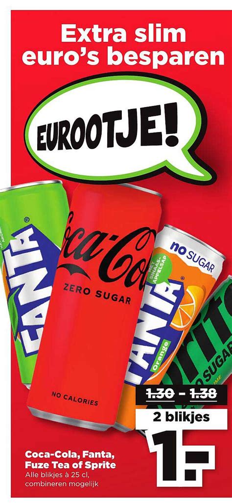 Coca Cola Fanta Fuze Tea Of Sprite Aanbieding Bij Plus Folders Nl