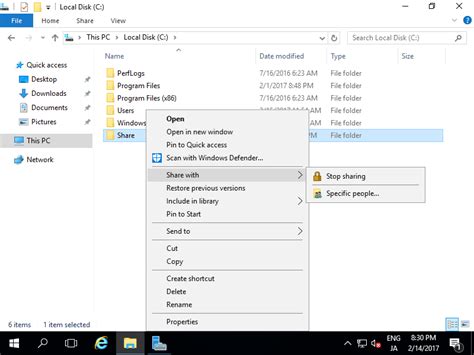 How To Create A File Share In Windows Server 2016