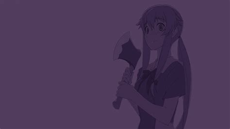 Wallpaper Drawing Illustration Monochrome Anime Girls Mirai Nikki Gasai Yuno Yandere