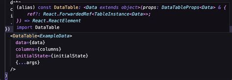 Datatable Does Not Inherint Tableoptions Props Issue Saas Js