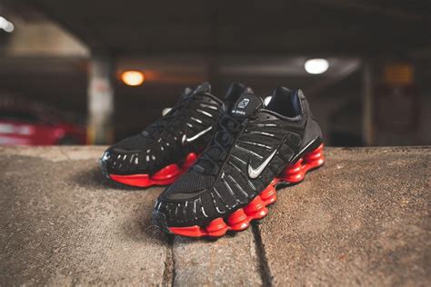 Nike Shox Tl Molas Preto Vermelho Refletivo