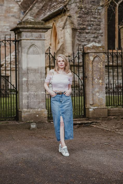 The Denim Maxi Skirt Trend How To Wear It The Jeans Blog