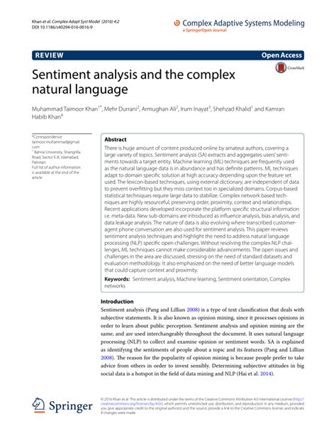 pdf sentiment analysis and the complex natural language