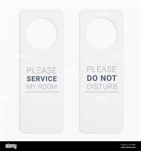 Hotel Room Door Hanger Do Not Disturb Label Stock Vector Image And Art Alamy