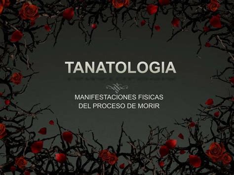 Manifestaciones Fisicas Del Proceso De Morir Tanatologia PPT
