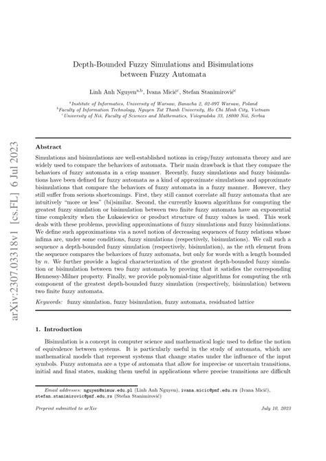 pdf depth bounded fuzzy simulations and bisimulations between fuzzy automata